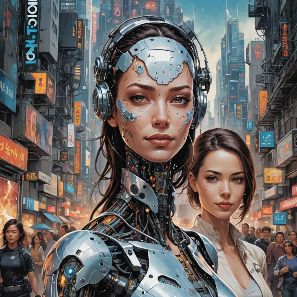 Me and my Cyborg Clone Twin Sister - AI Generated Artwork - NightCafe ...