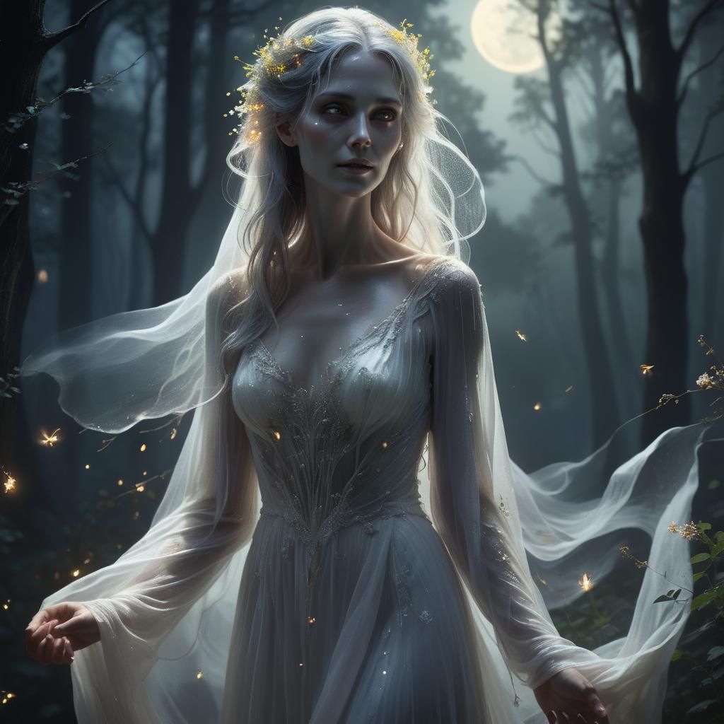 Ghost of the dark forest - Ethereal Banshee Emerges from Mo...
