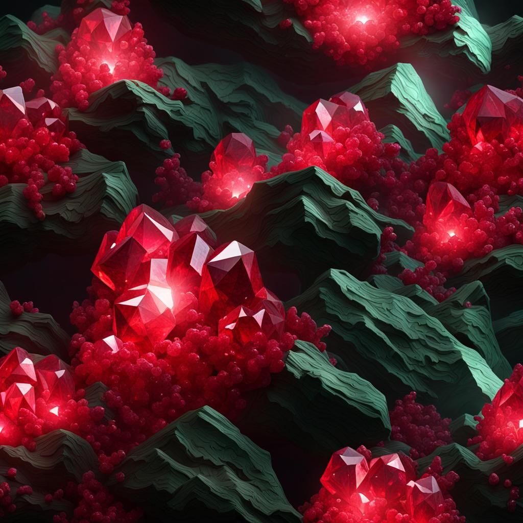 Red ruby - AI Generated Artwork - NightCafe Creator