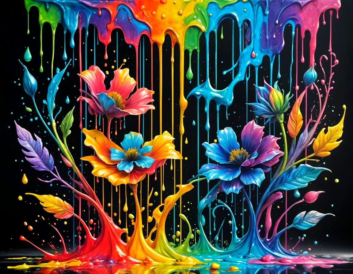 Drippy Florals - Drippy Florals