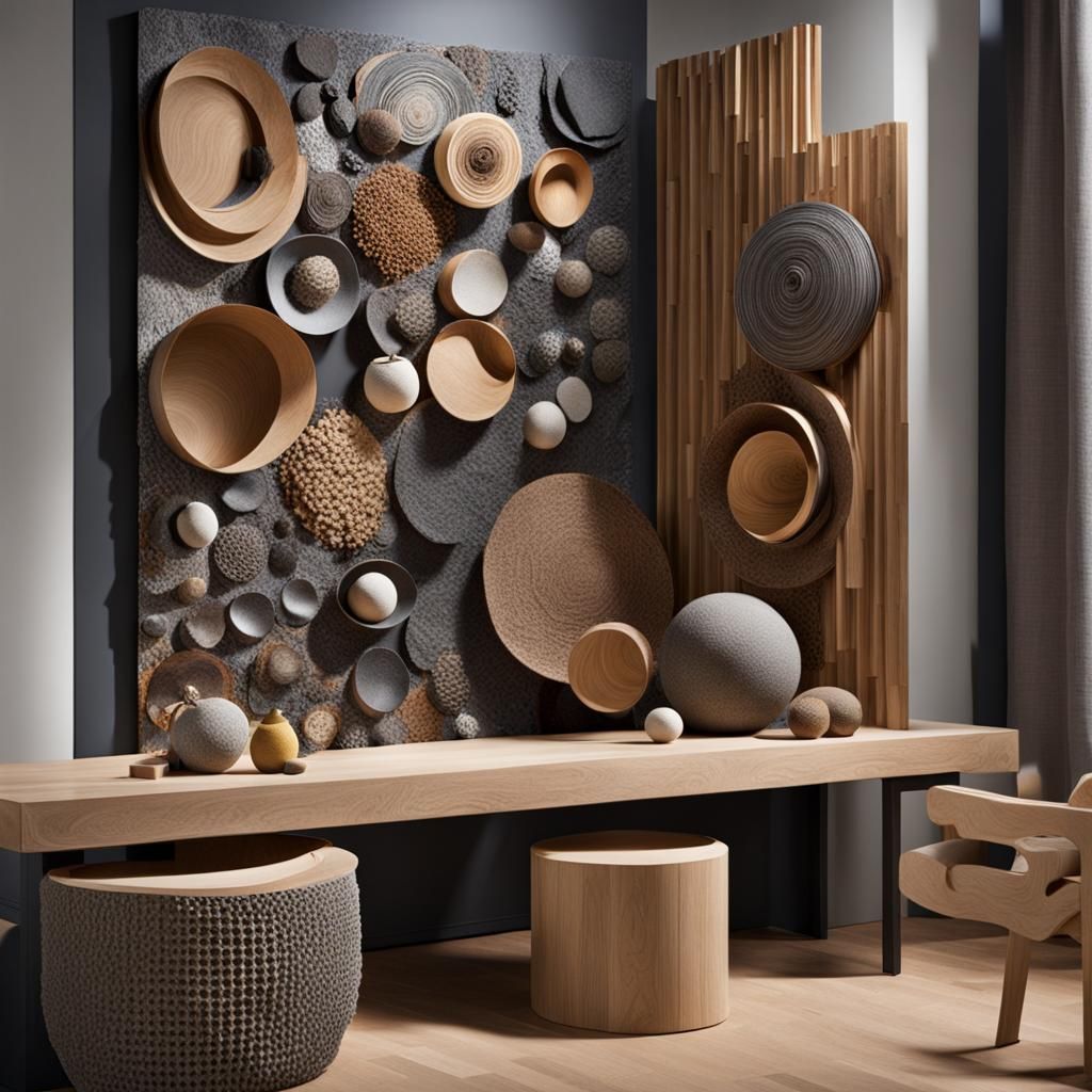 Create an expressive play of textures, from rough to smooth; an ...