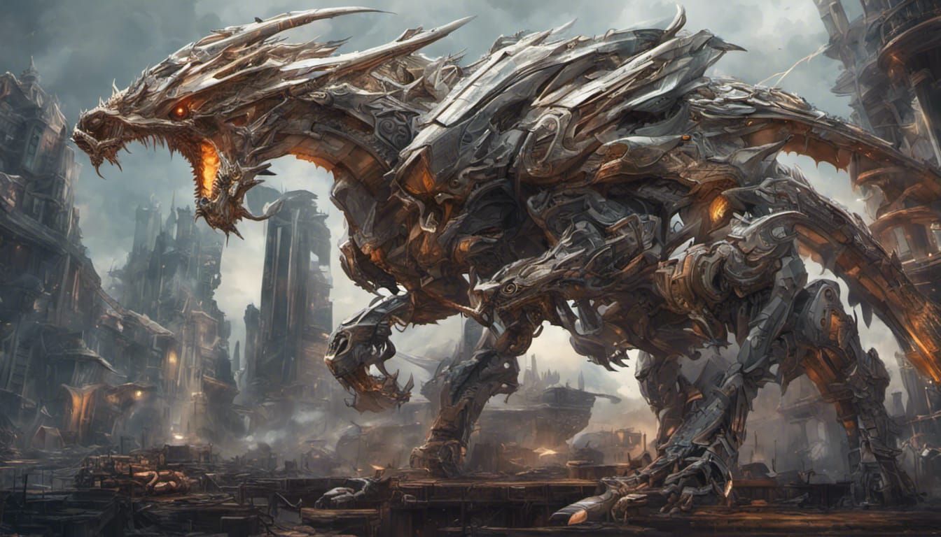 Mecha Dragon - AI Generated Artwork - NightCafe Creator