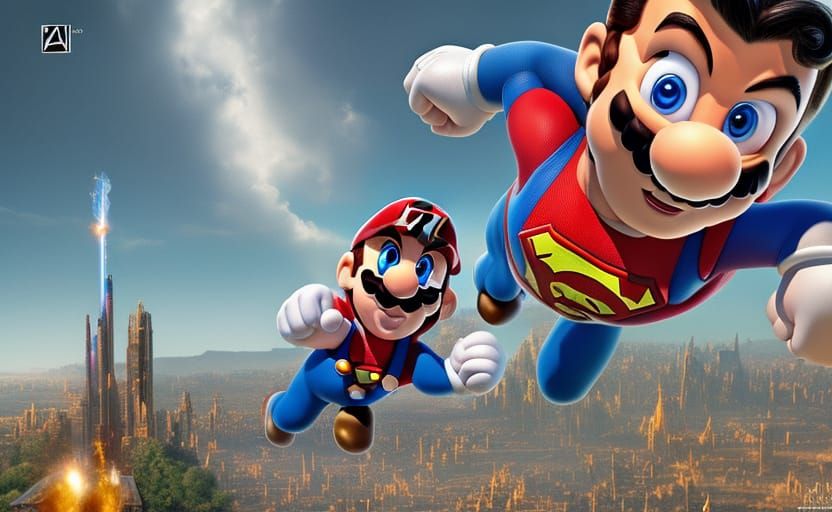 Superman Super Mario Bros - AI Generated Artwork - NightCafe Creator