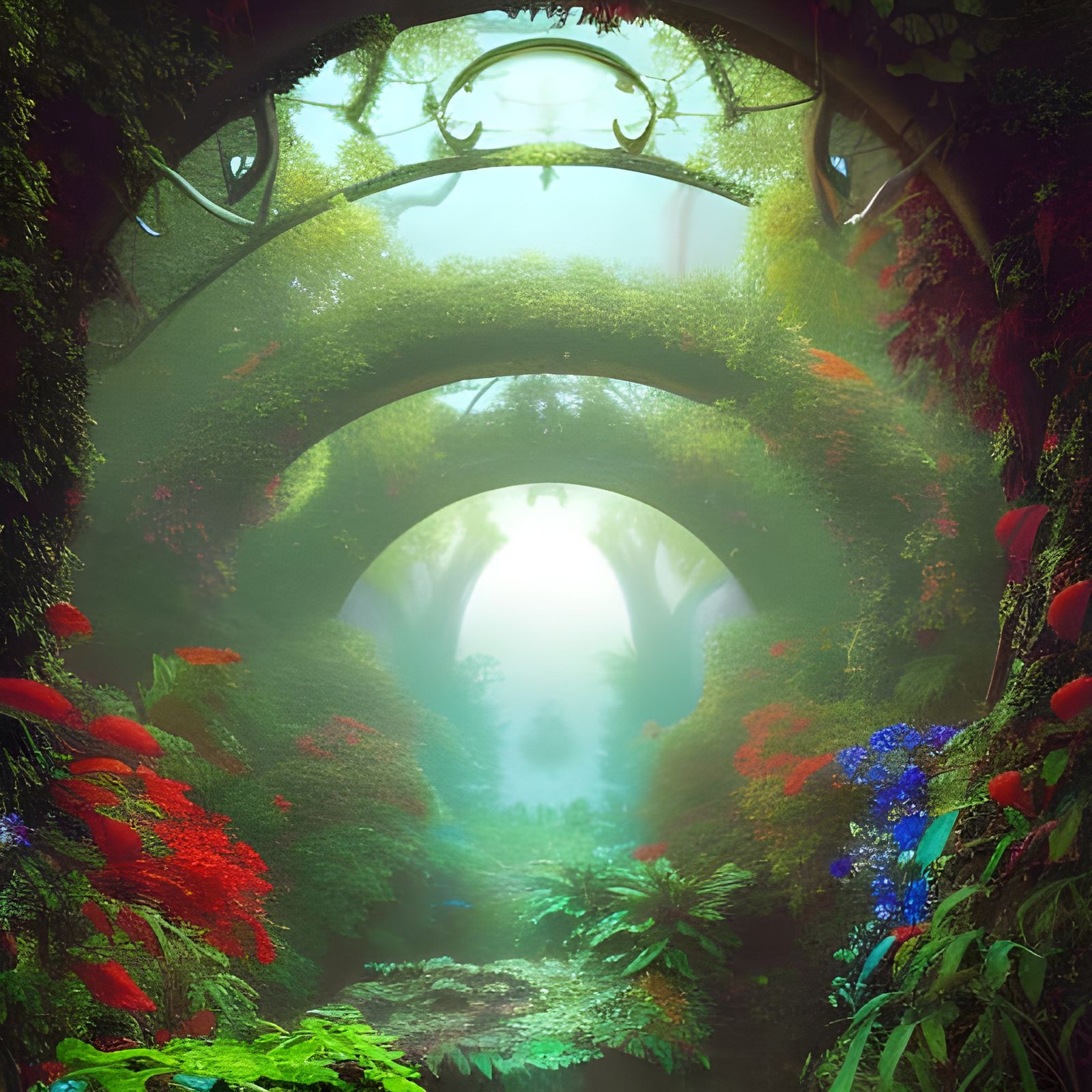 Secret garden - AI Generated Artwork - NightCafe Creator