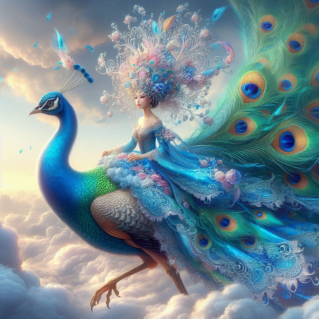 Peacock queen - AI Generated Artwork - NightCafe Creator