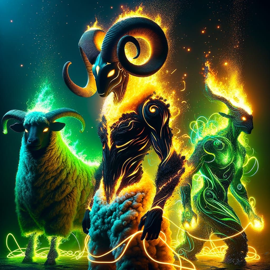 Aries triplicate - Otherworldly Humanoids Radiate Incandesc...