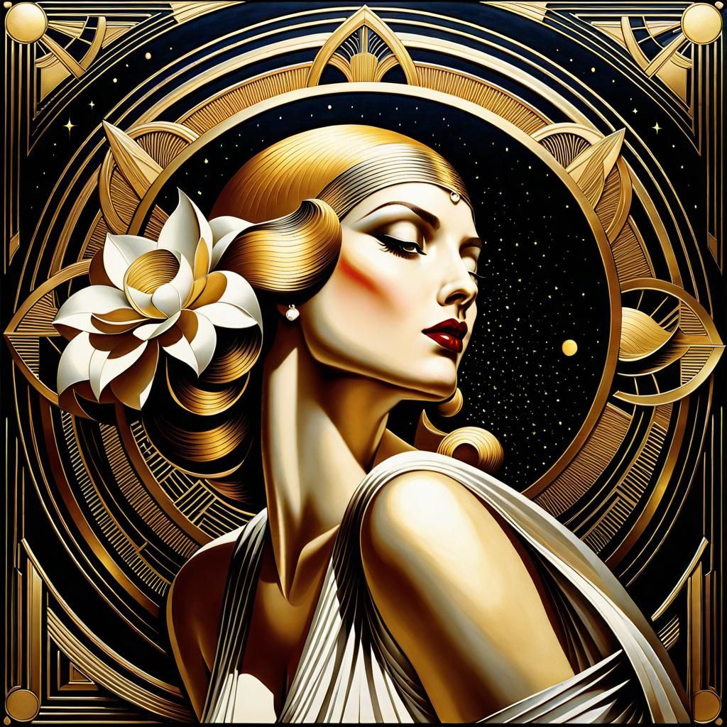 golden art deco style - AI Generated Artwork - NightCafe Creator