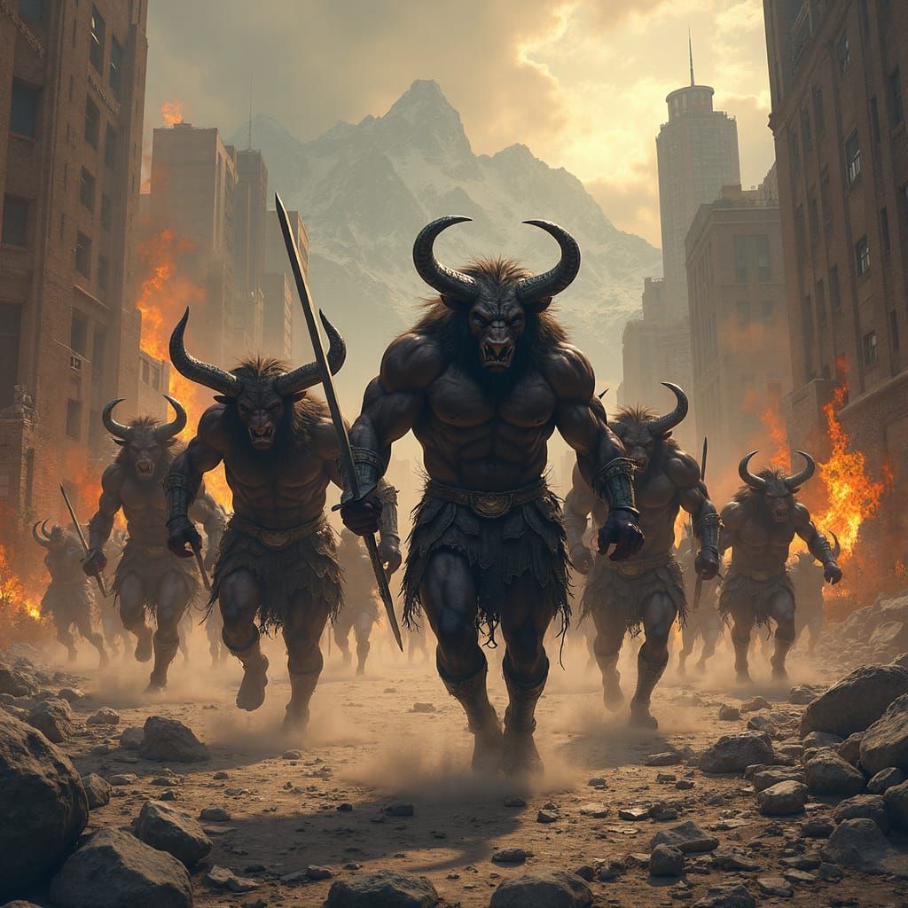 Minotaur army destroys Denver - Minotaur Legion Devastates D...