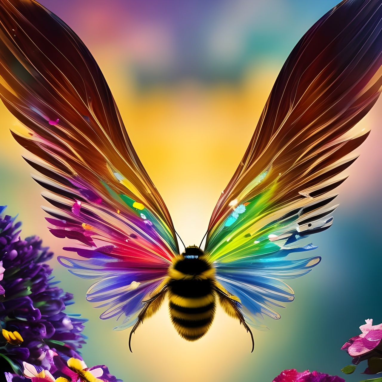 The Angel Bee - AI Generated Artwork - NightCafe Creator