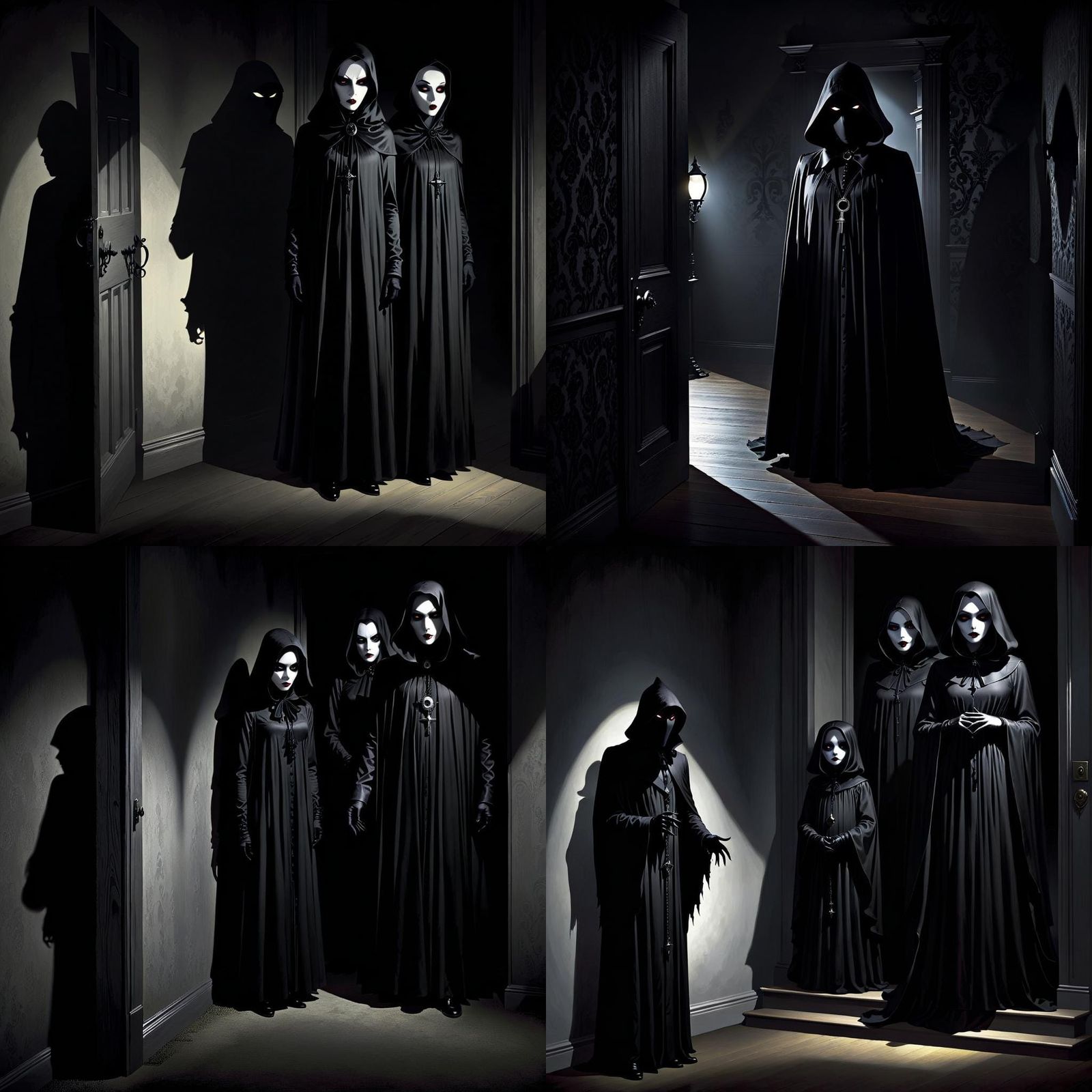 The Shadow People are always watching, grotesque, scary, disturbing ...