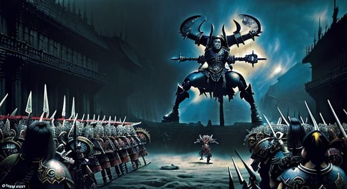 (The Clan:1.3) epic fantasy combat action masterpiece (by Zdzisław ...