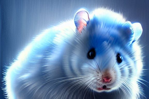 Blue Hamster - User on NightCafe Creator - NightCafe Creator