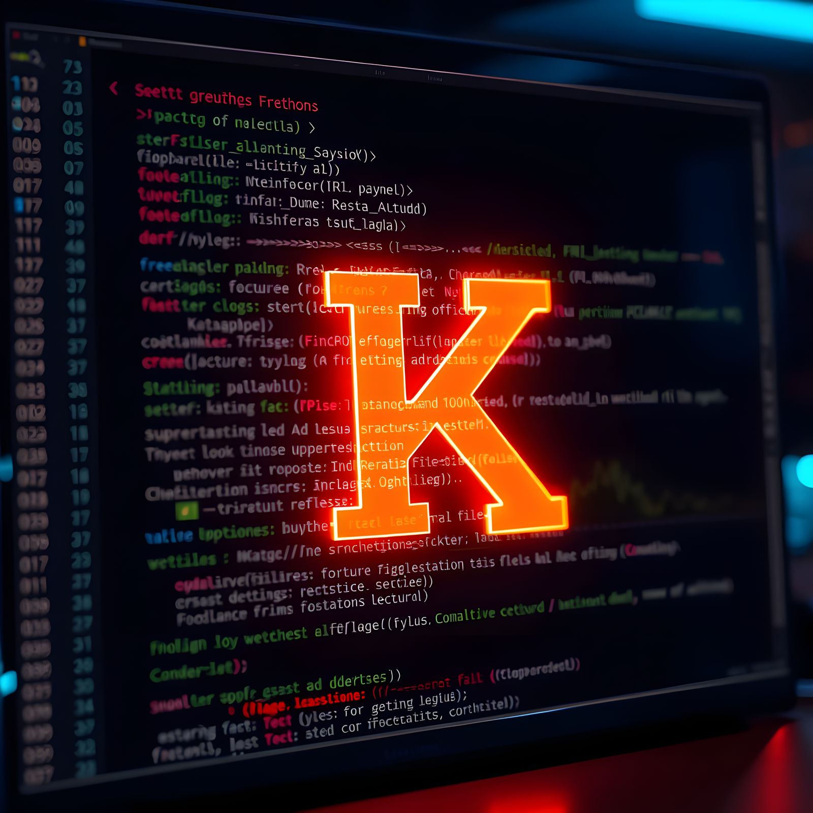 Cyberpunk Text Editor in the Cosmos Editing Python... - AI Art