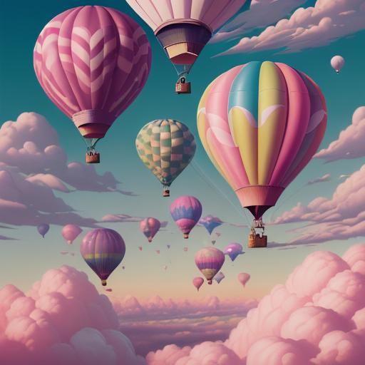 Hot Air Balloons - AI Generated Artwork - NightCafe Creator