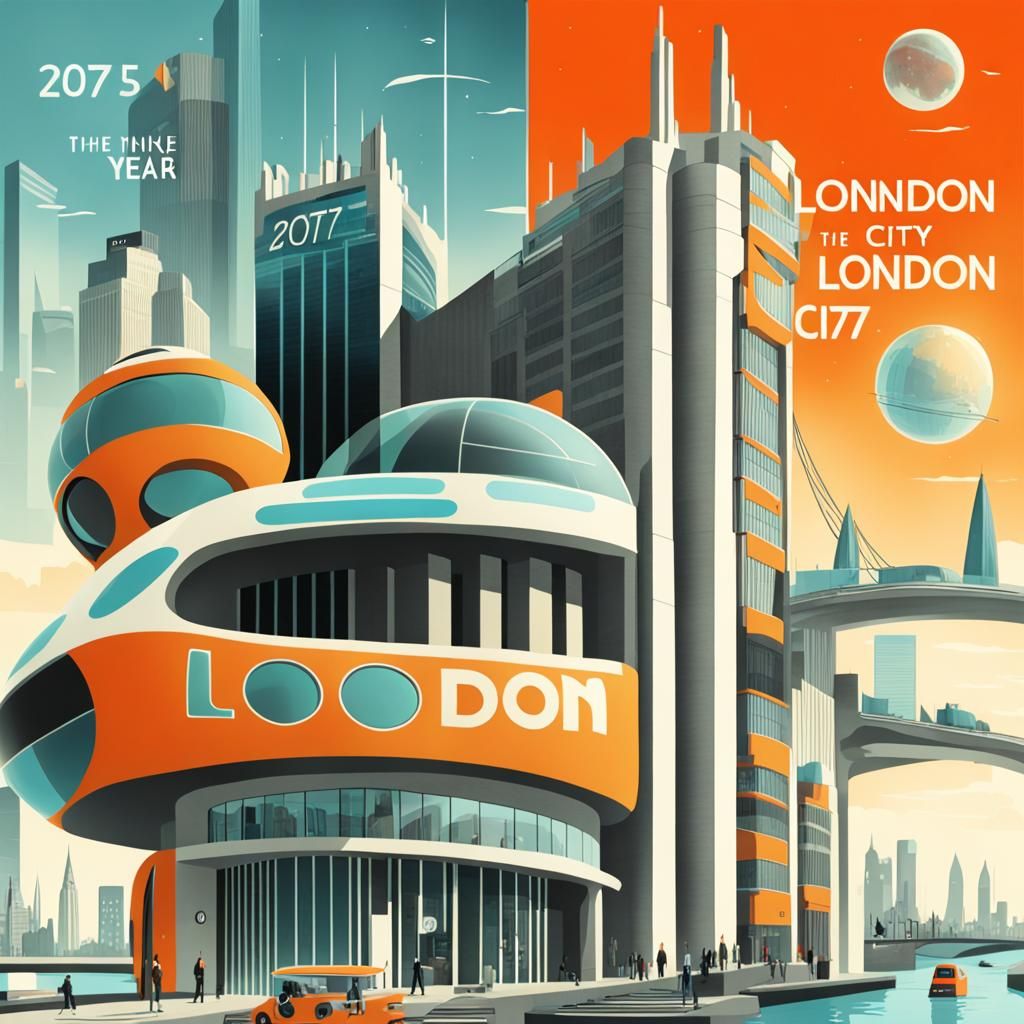 London city dreaming in the year 2075 - AI Generated Artwork ...