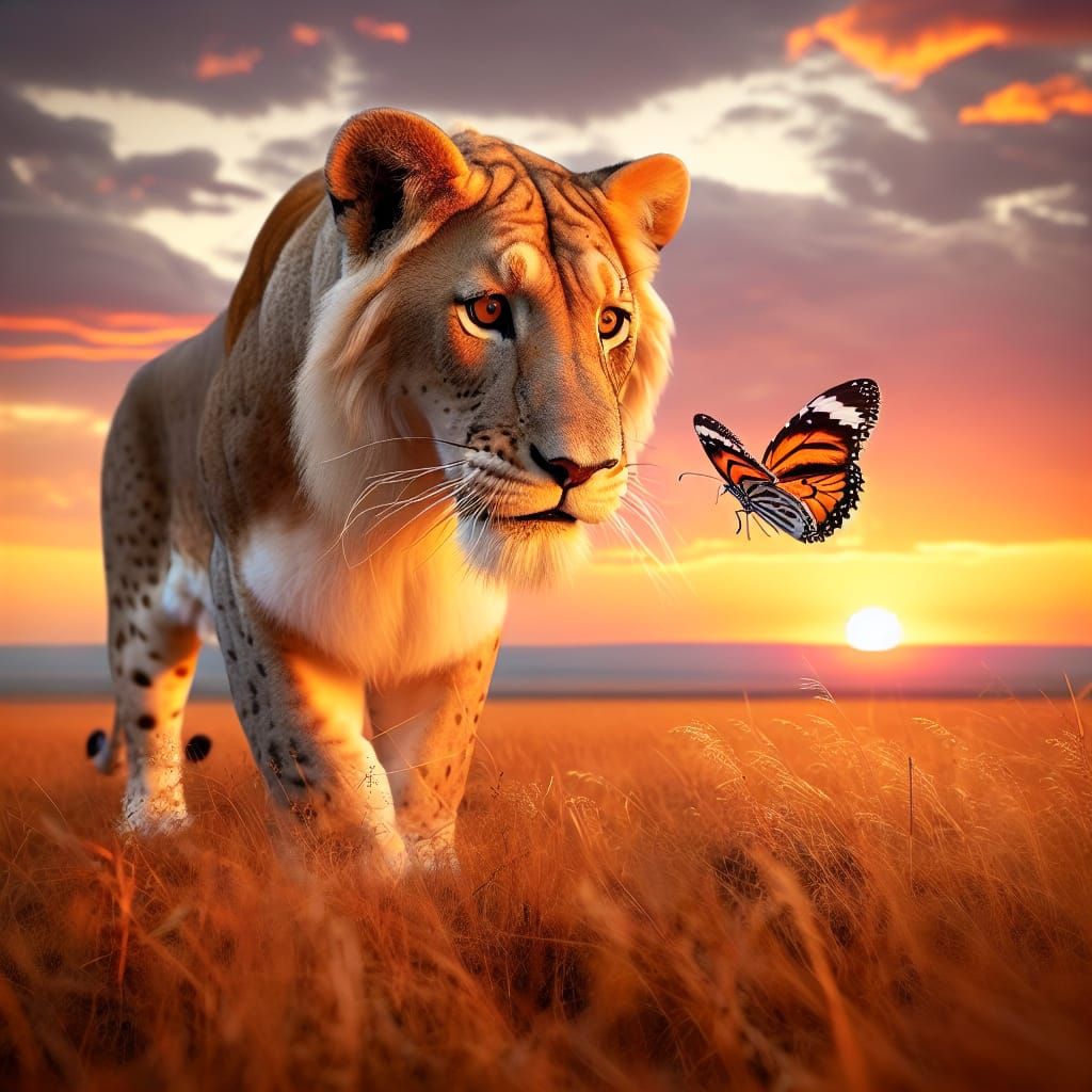 Curious Liger….. - AI Generated Artwork - NightCafe Creator