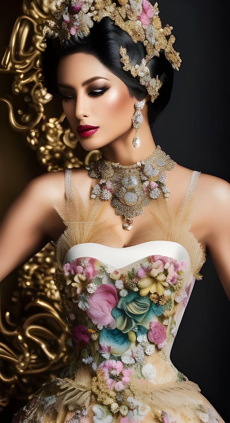 flower bustier dress - AI Generated Artwork - NightCafe Creator