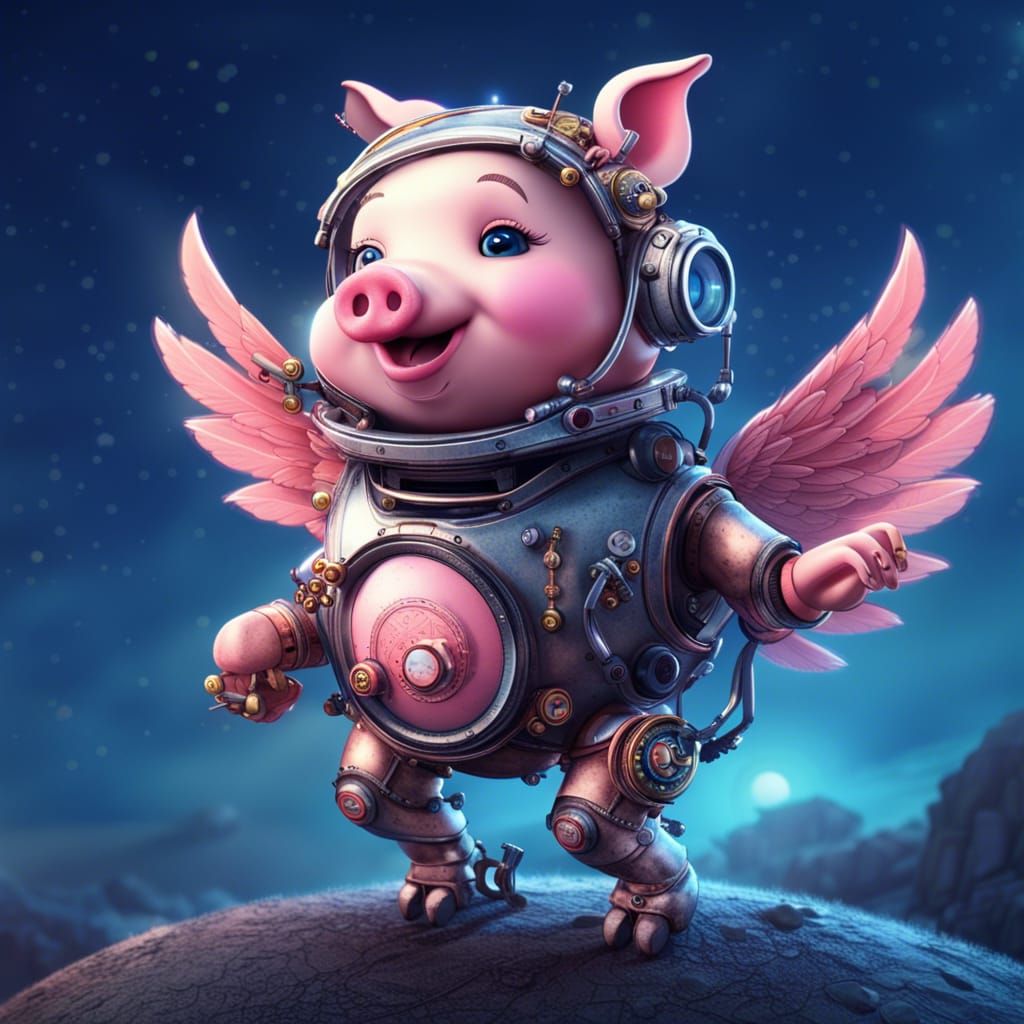 a piggy cute lady - AI Generated Artwork - NightCafe Creator