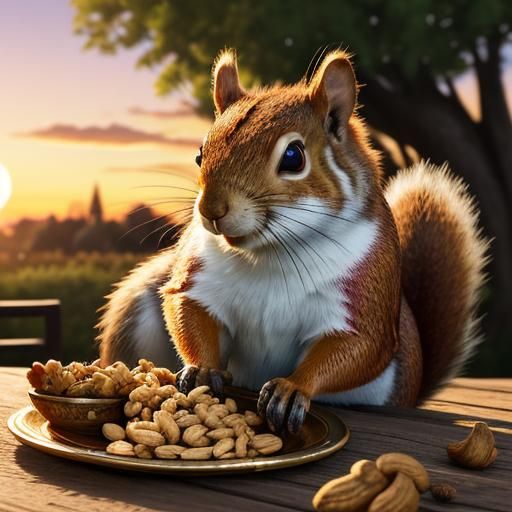 Hungry Squirrel - AI Generated Artwork - NightCafe Creator
