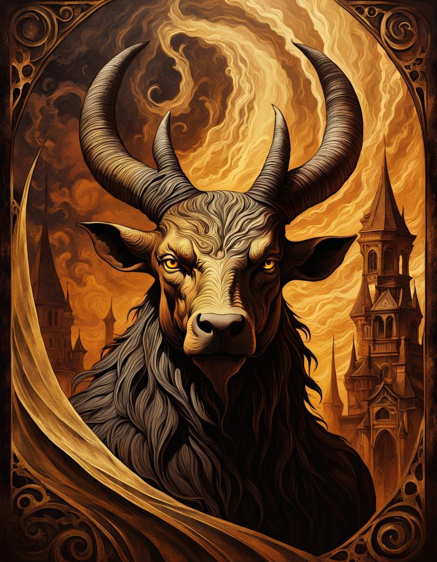 Eldritch Devil in Crimson Glory - AI Art