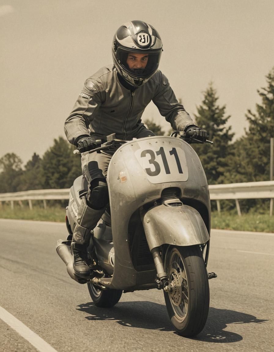 Scooter Café Racer - AI Generated Artwork - NightCafe Creator