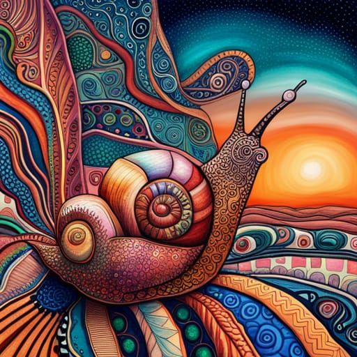 Cosmic Snail - AI Generated Artwork - NightCafe Creator