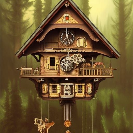 🕰️🦉Tick, Tock, Cuckoo Clock🦉🕰️ - AI Generated Artwork - NightCafe Creator