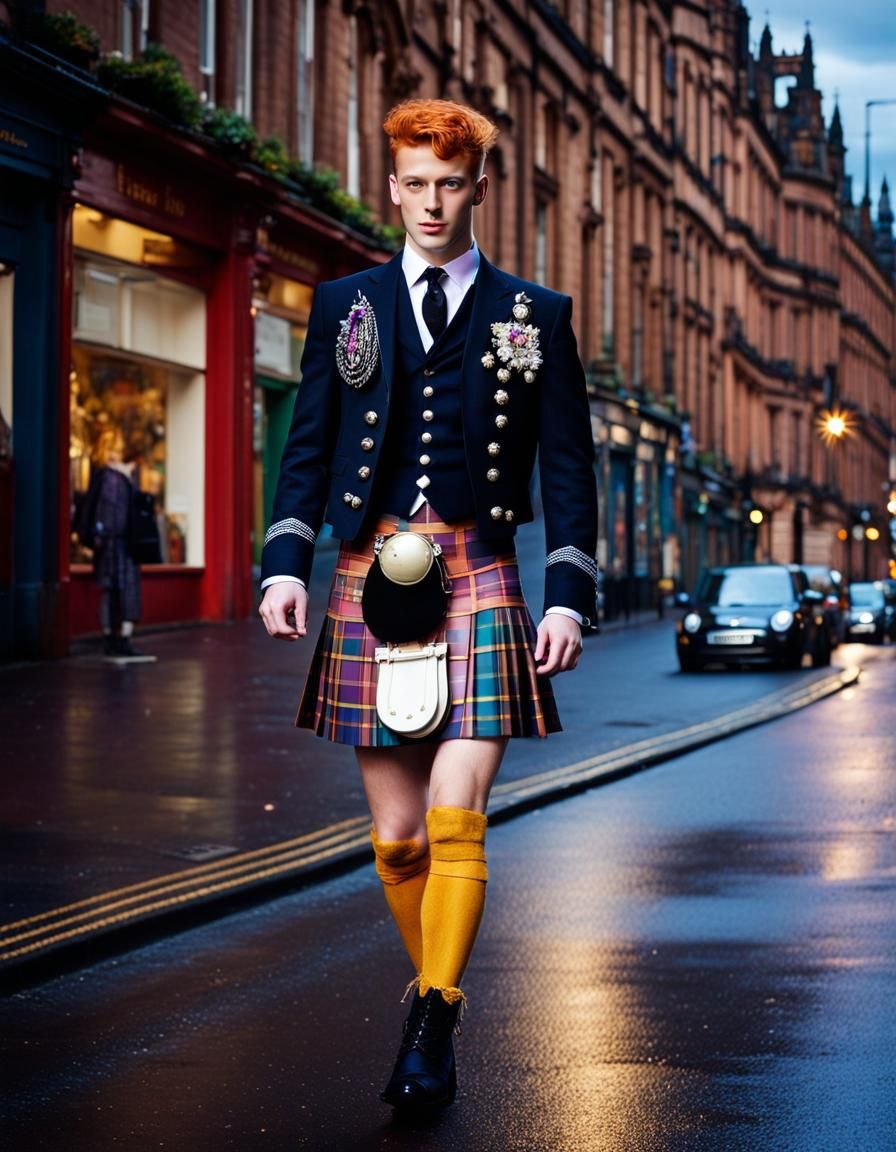 Ginger in a Kilt - AI Generated Artwork - NightCafe Creator