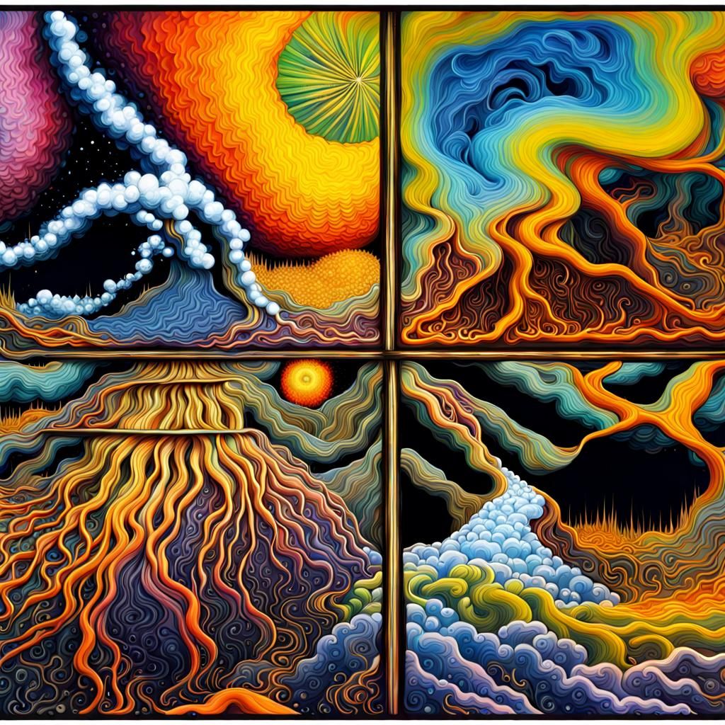 Energy, emission, eruption, generation, creation, manifestation ...