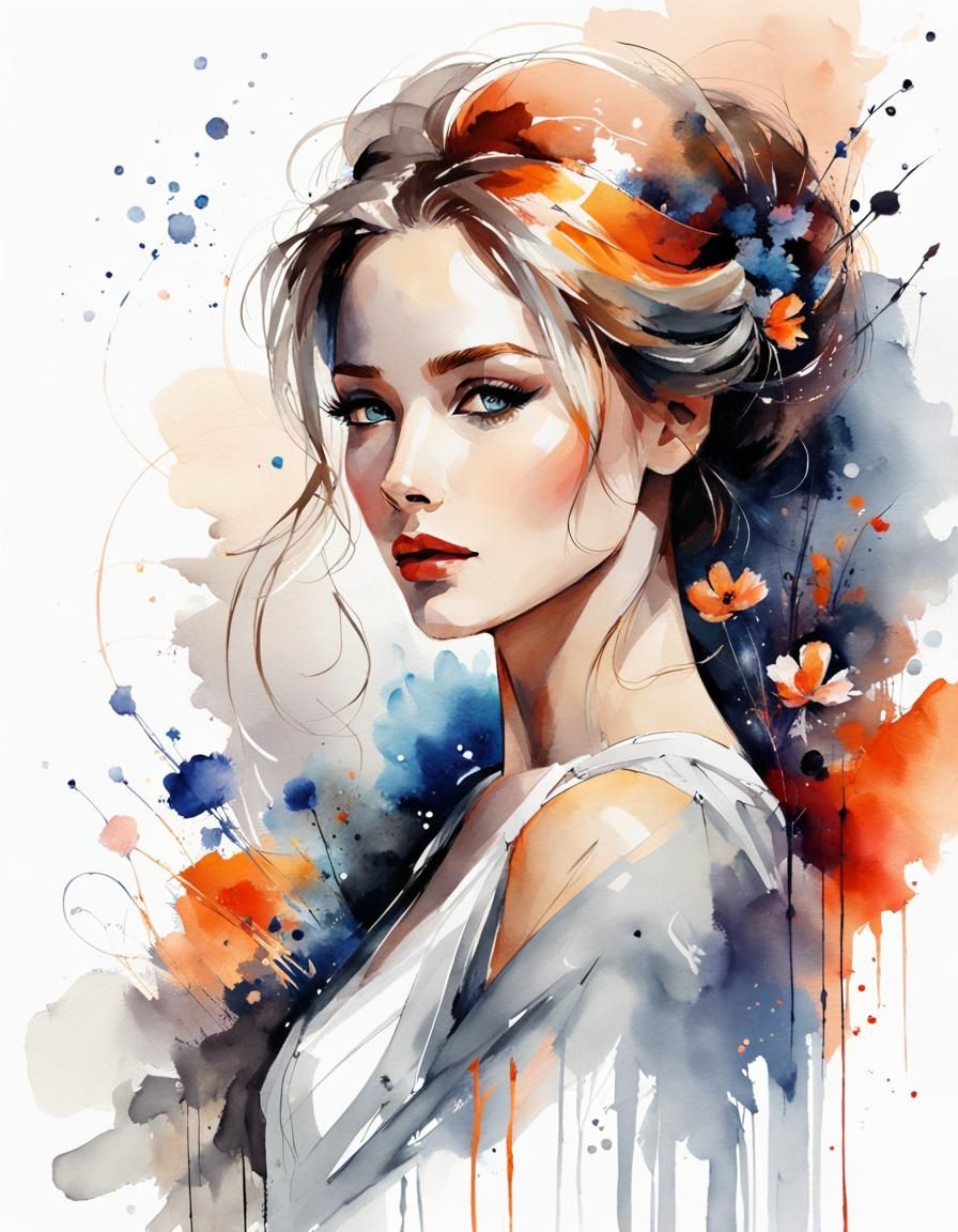 Woman painting - AI Generated Artwork - NightCafe Creator