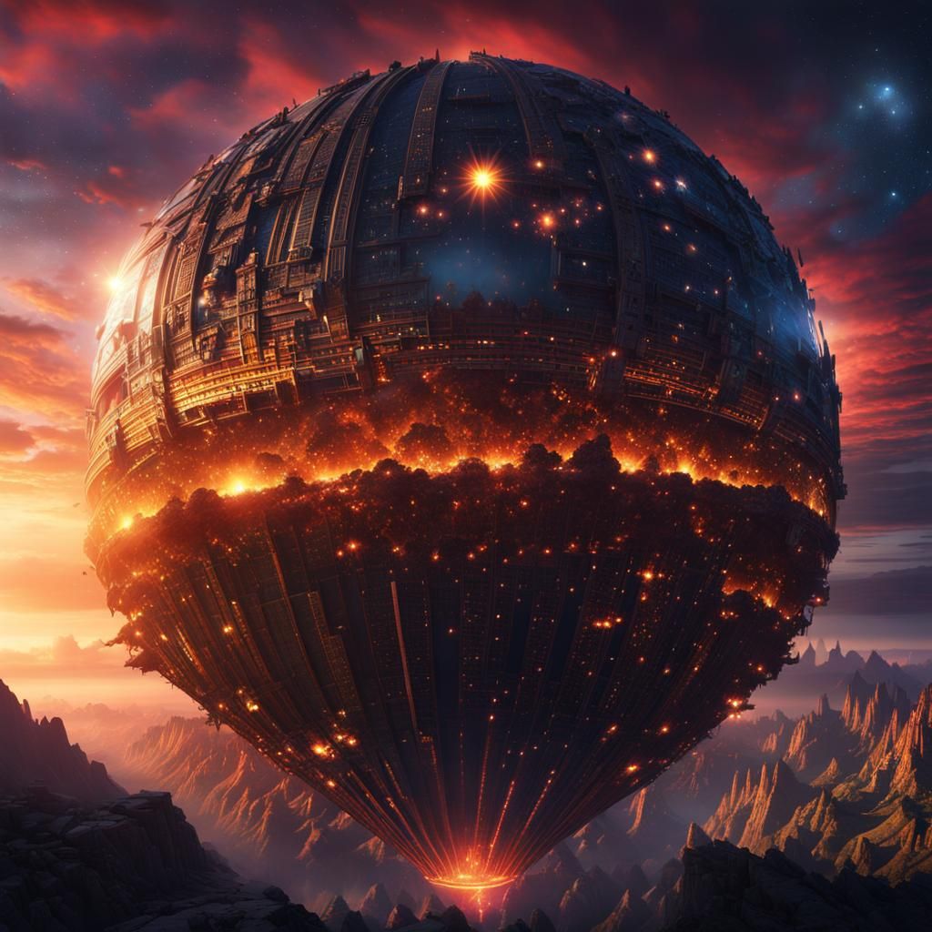 Death Star exploding - AI Generated Artwork - NightCafe Creator