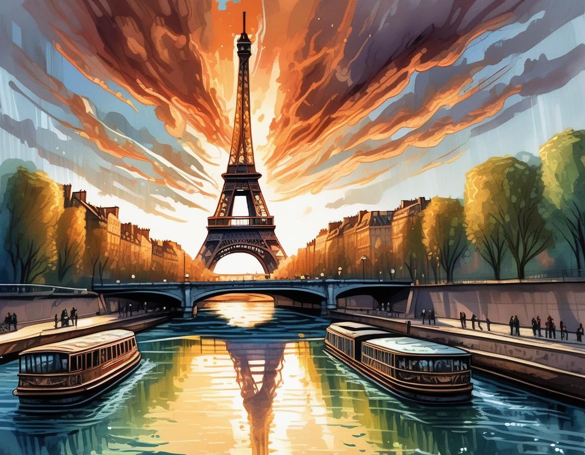 Eiffel Tower. Trials for upsidedown. - AI Generated Artwork - NightCafe ...