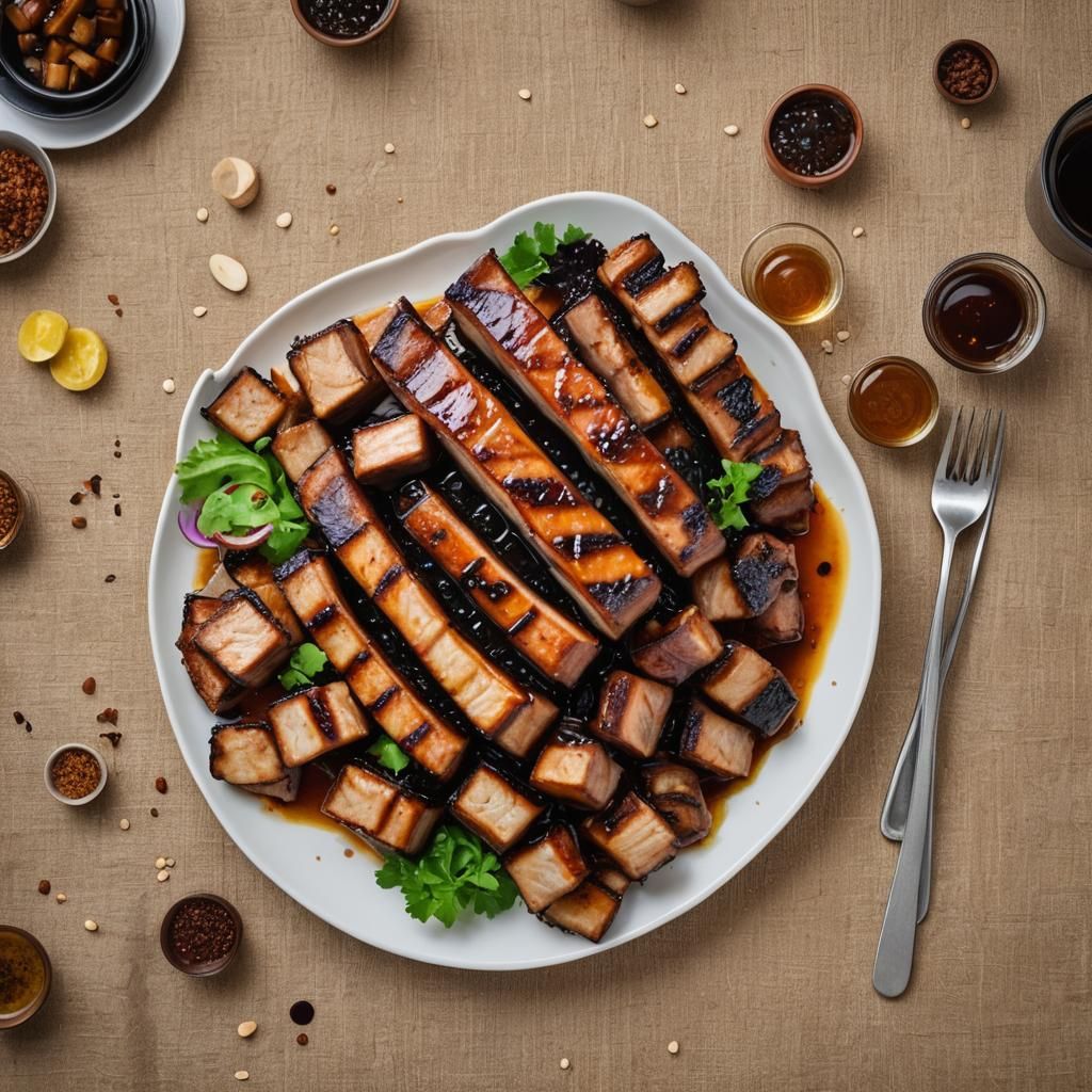 Barbecued Pork Belly - AI Generated Artwork - NightCafe Creator