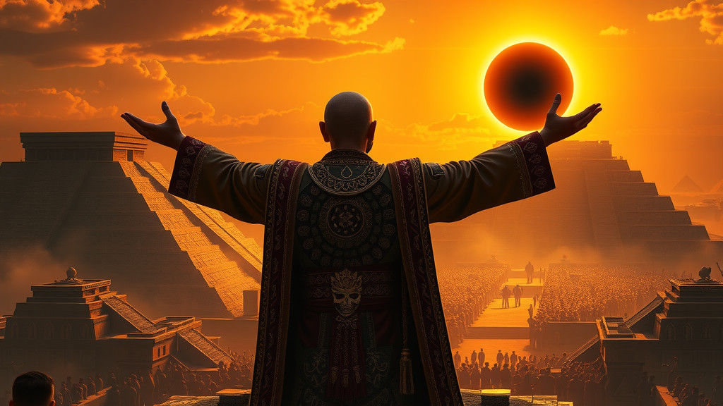Eclipse - Ancient Priest Stands at the Threshold of Solar Ec...