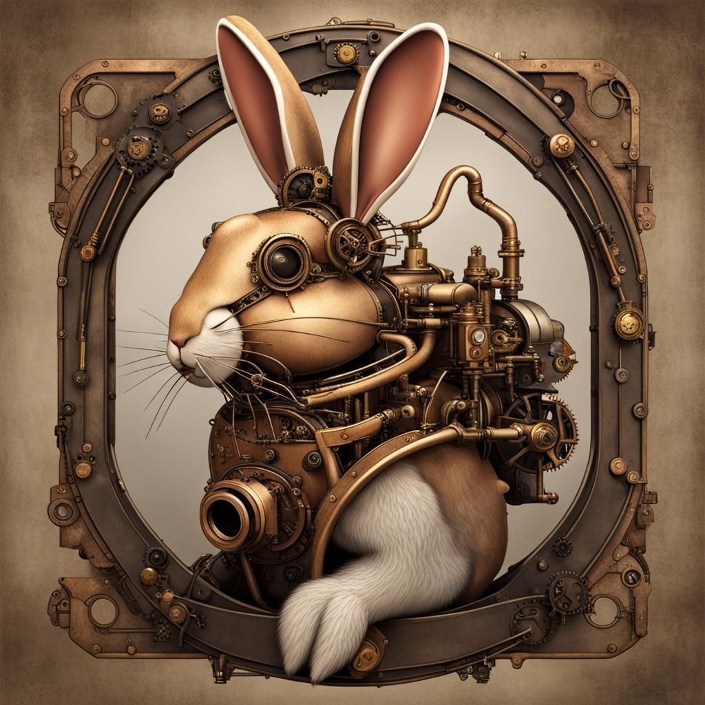 Steampunk Rabbit - AI Generated Artwork - NightCafe Creator