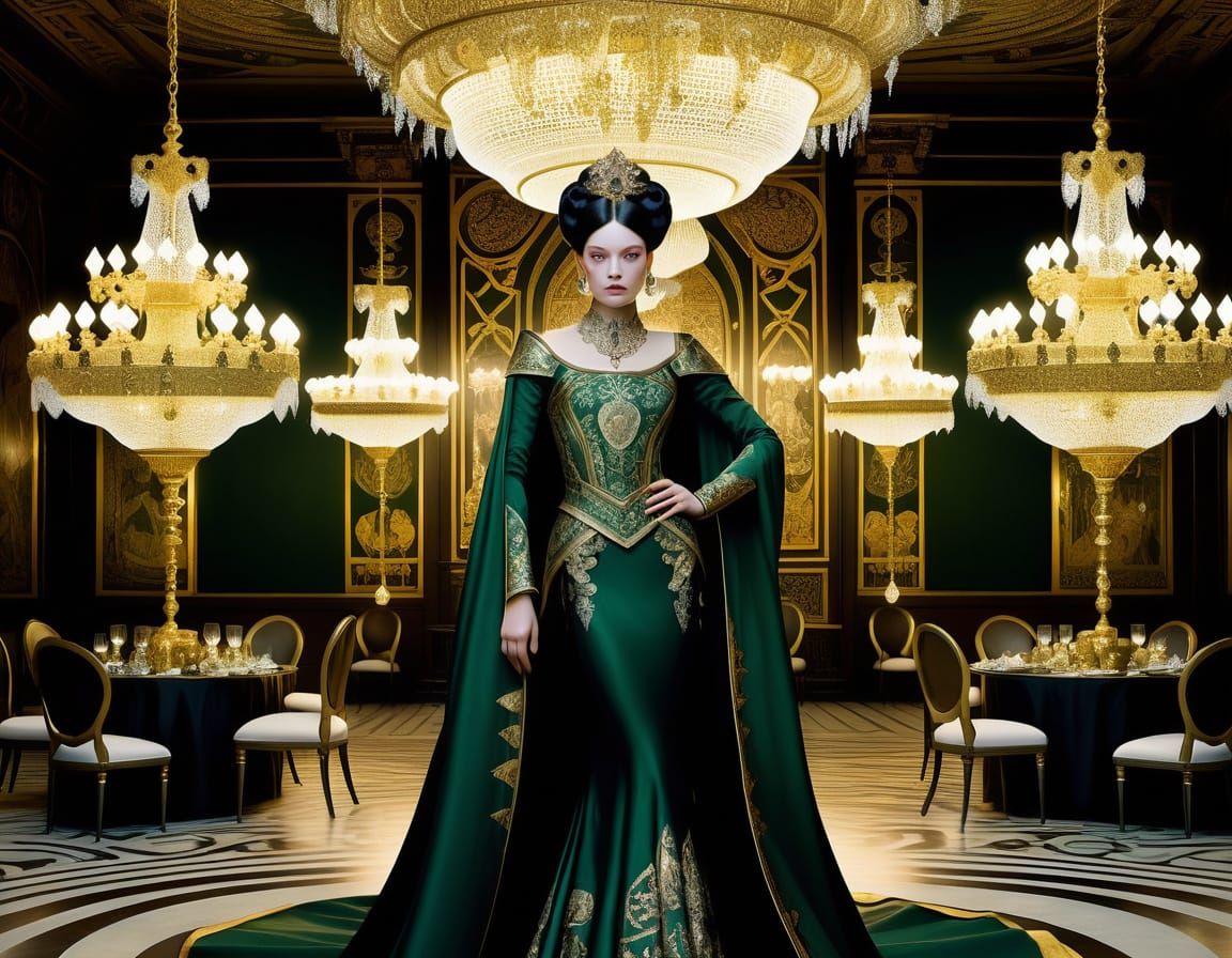 Elegant Archimperatrix, Opulent Mistress of Words - AI Art