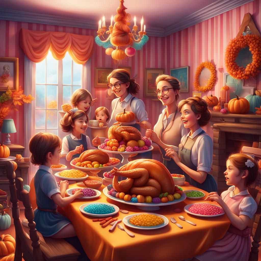 A Very Detailed Beautiful Stunning Family in a delightful magical ...