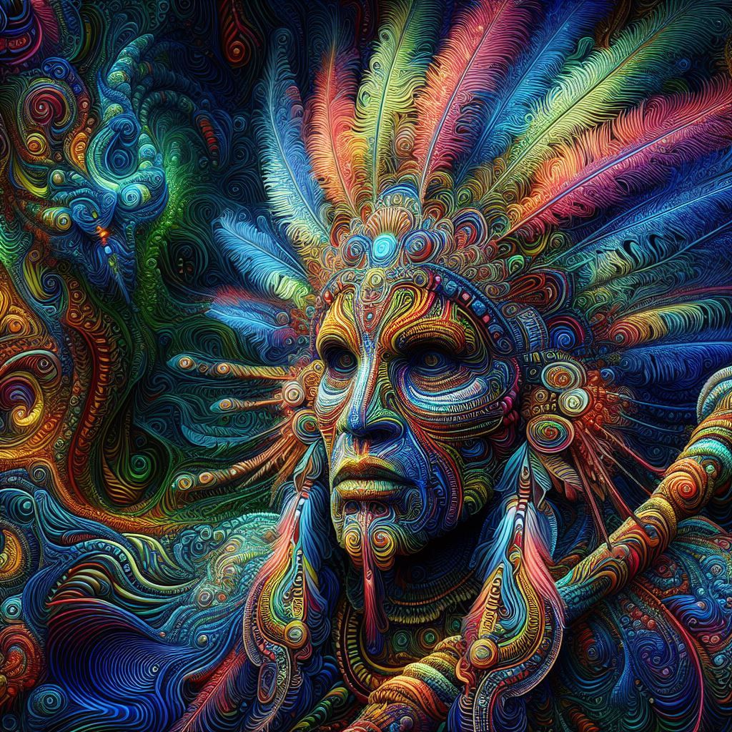 Yanomami indigenous with war makeup - AI Generated Artwork - NightCafe ...