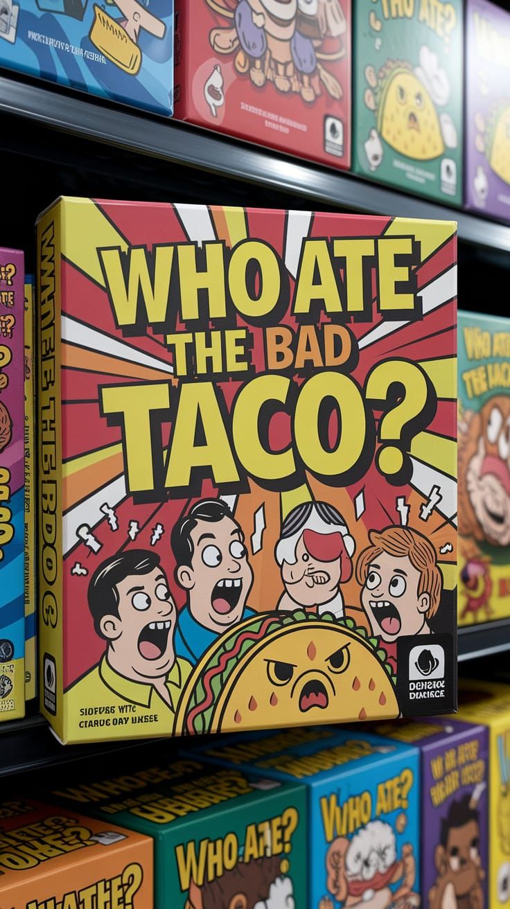 'Who Ate the Bad Taco?' Board Game - 'Who Ate the Bad Taco?'...
