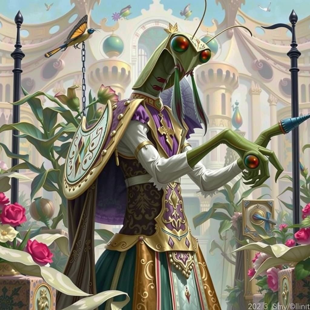 Regal Insect Dignitary in Elegant Attire - AI Art