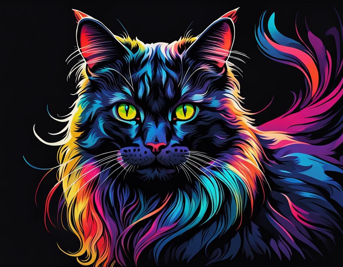 Neon Meow - AI Generated Artwork - NightCafe Creator