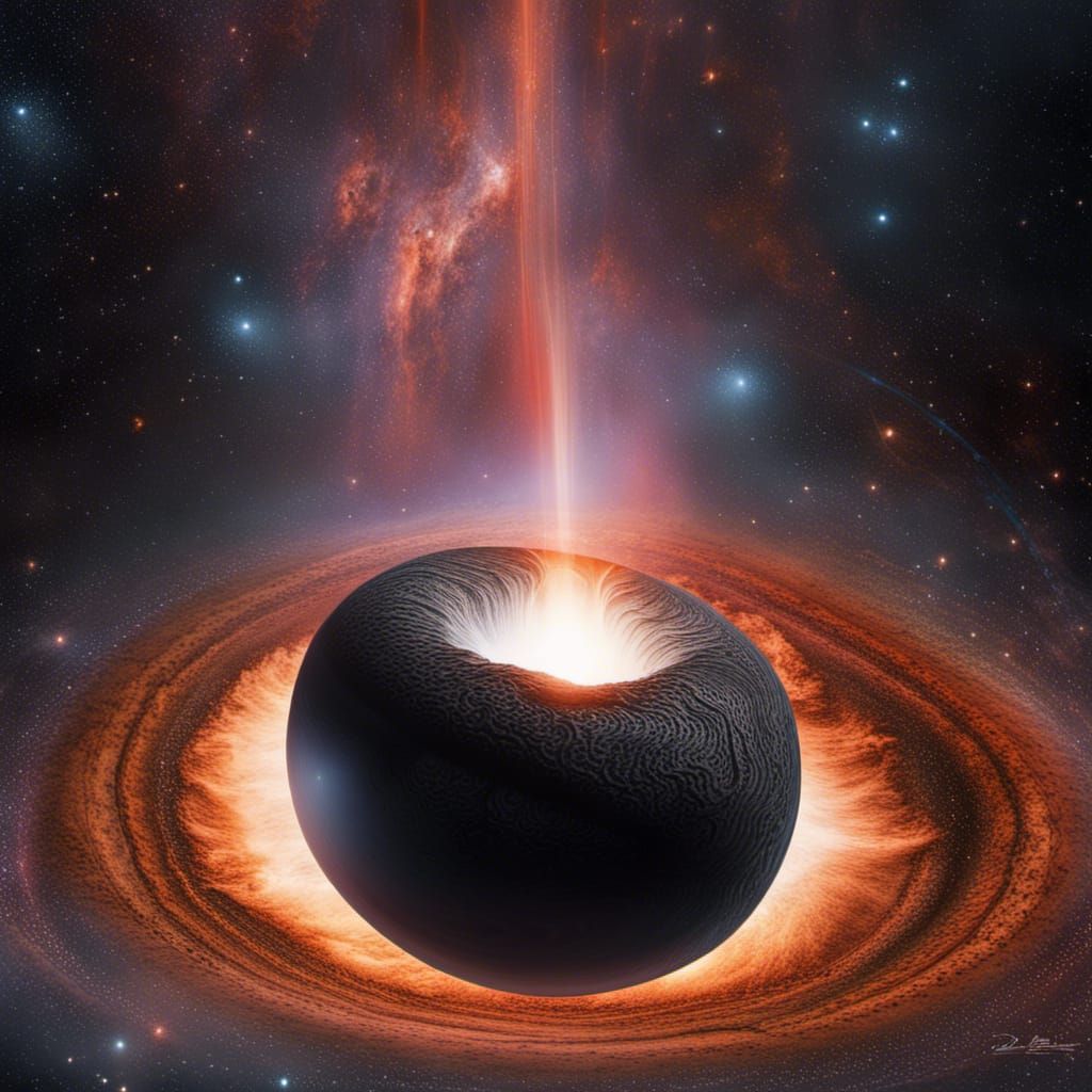 A star collapsing into a black hole ⭐🕳️ - AI Generated Artwork - NightCafe Creator