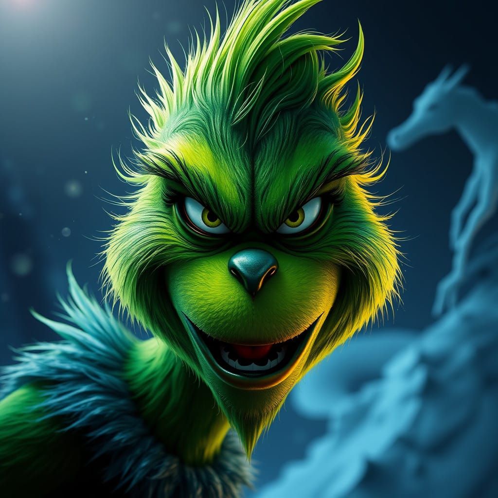 2d animation grinch face logo - Fantastical Grinch Face Logo...