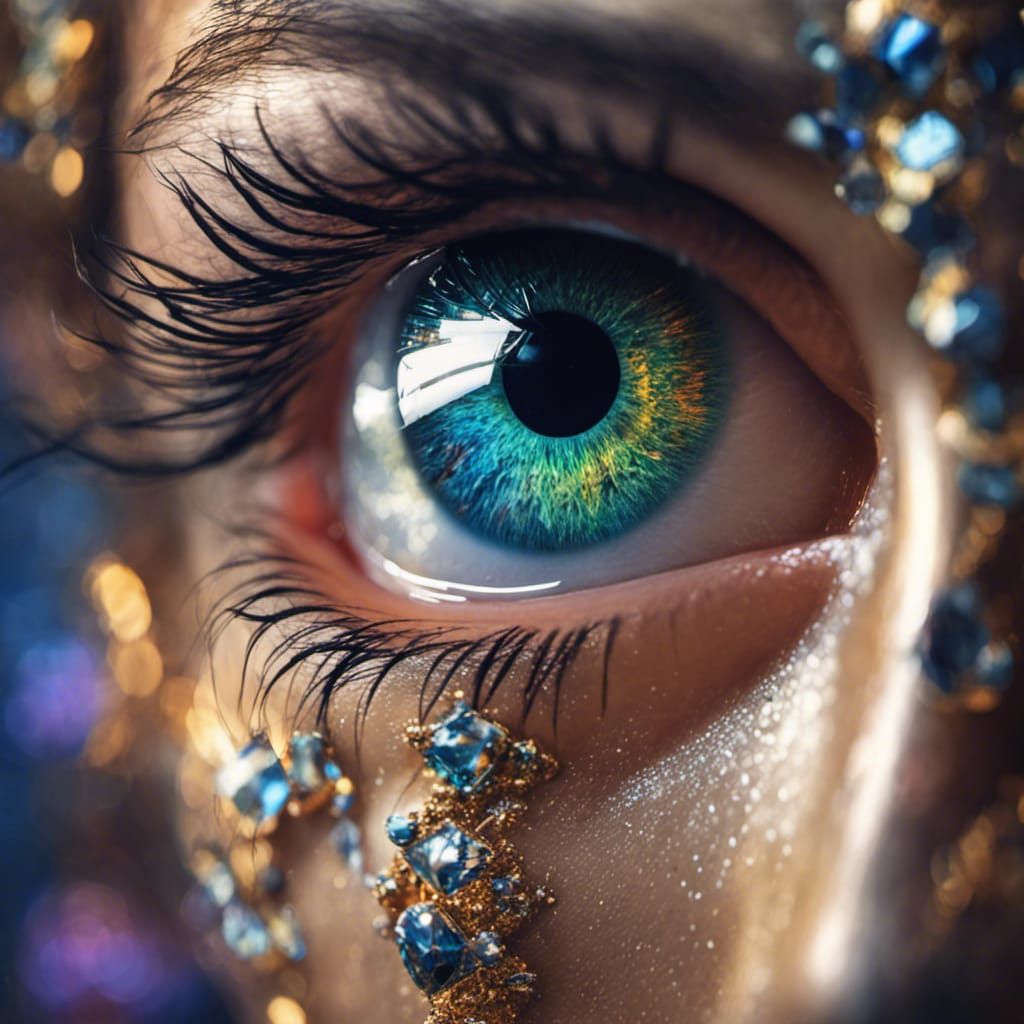 close up an eye color intense regard composition, intensif color ...