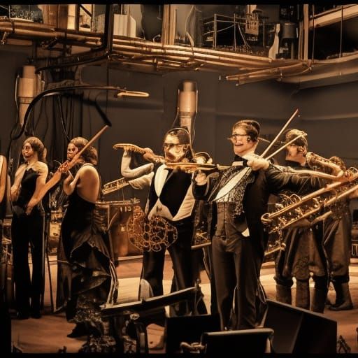 Steampunk Orchestra - AI Generated Artwork - NightCafe Creator
