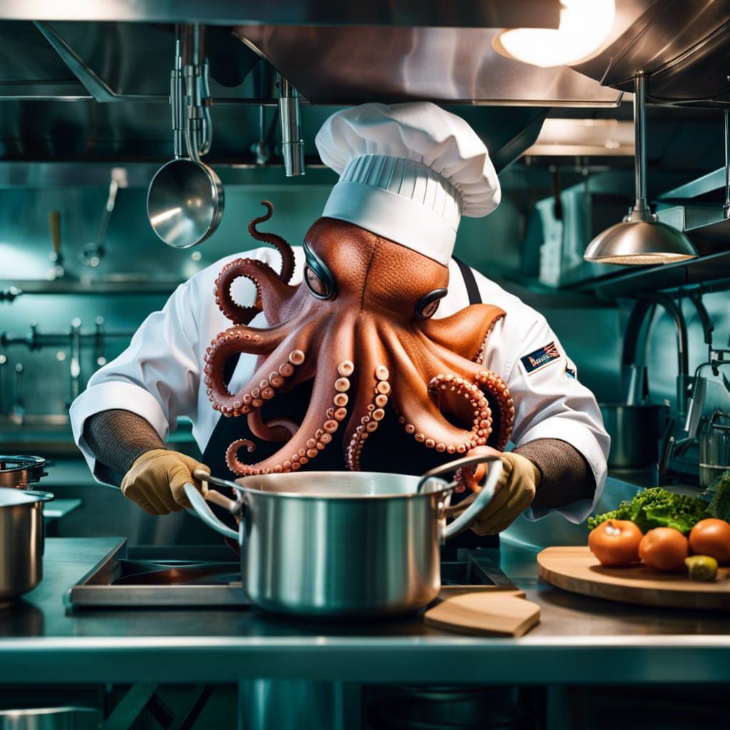 Octopus Chef - AI Generated Artwork - NightCafe Creator