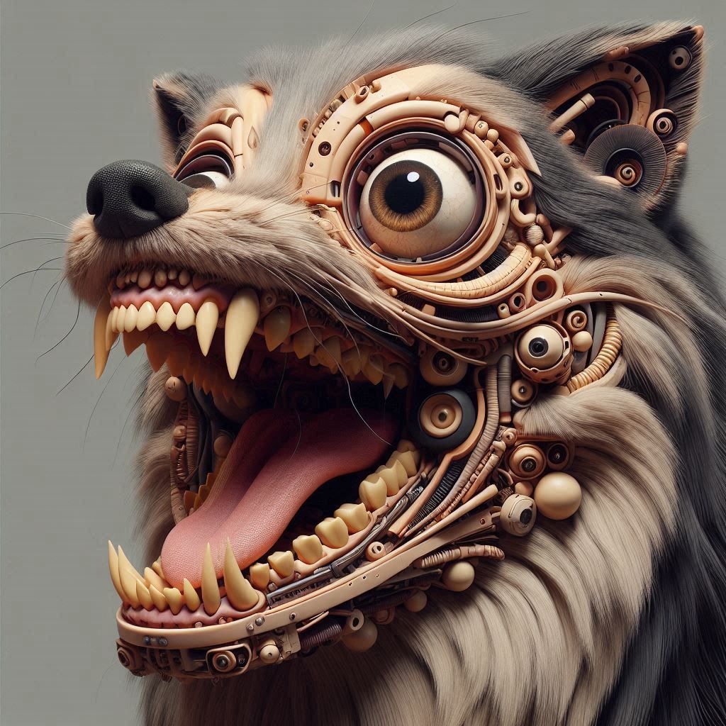Deformed Dog's Head - AI Generated Artwork - NightCafe Creator
