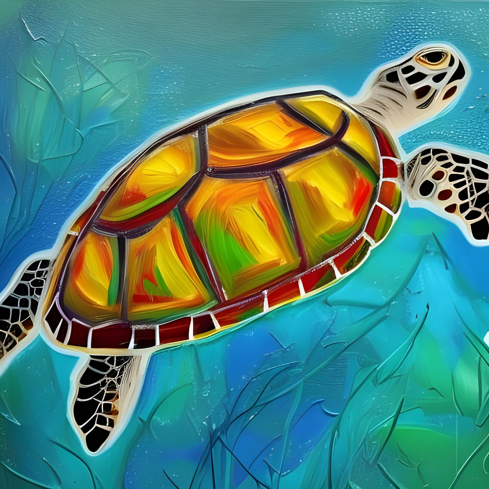 Sea Turtle - AI Generated Artwork - NightCafe Creator