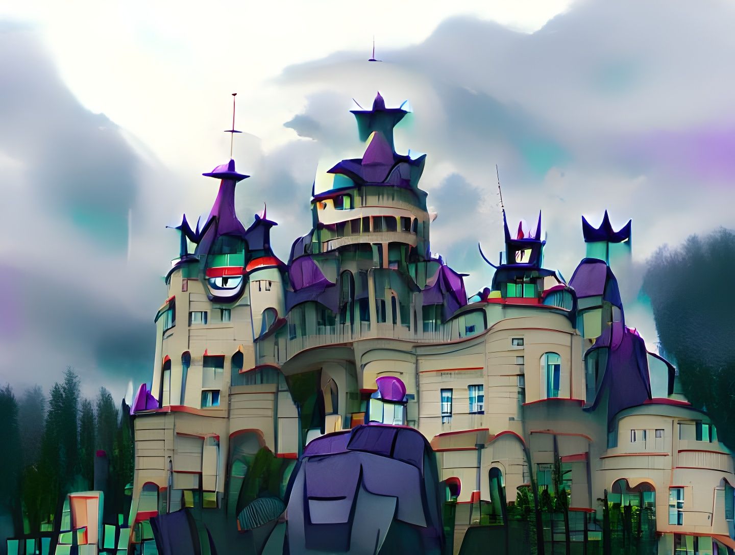Villain's castle - AI Generated Artwork - NightCafe Creator