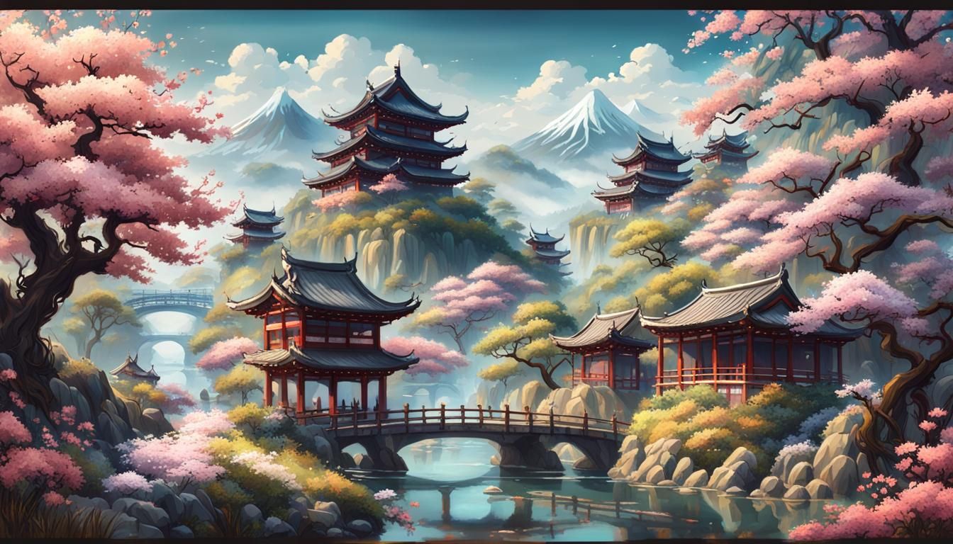 Japanese Oil Painting - AI Generated Artwork - NightCafe Creator